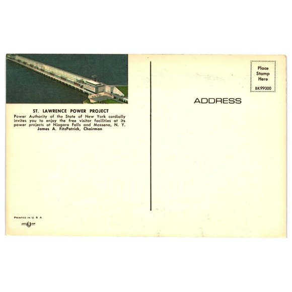 Accents | Vintage Postcard Niagara Power Plant Project New York ...